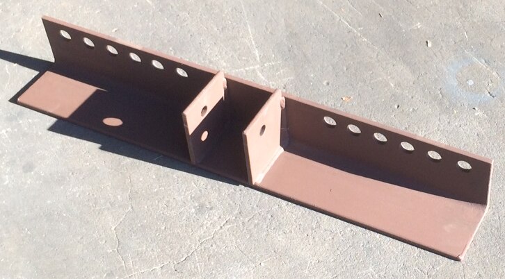 36" Column Mounting Bracket with Straps and Edge Guards